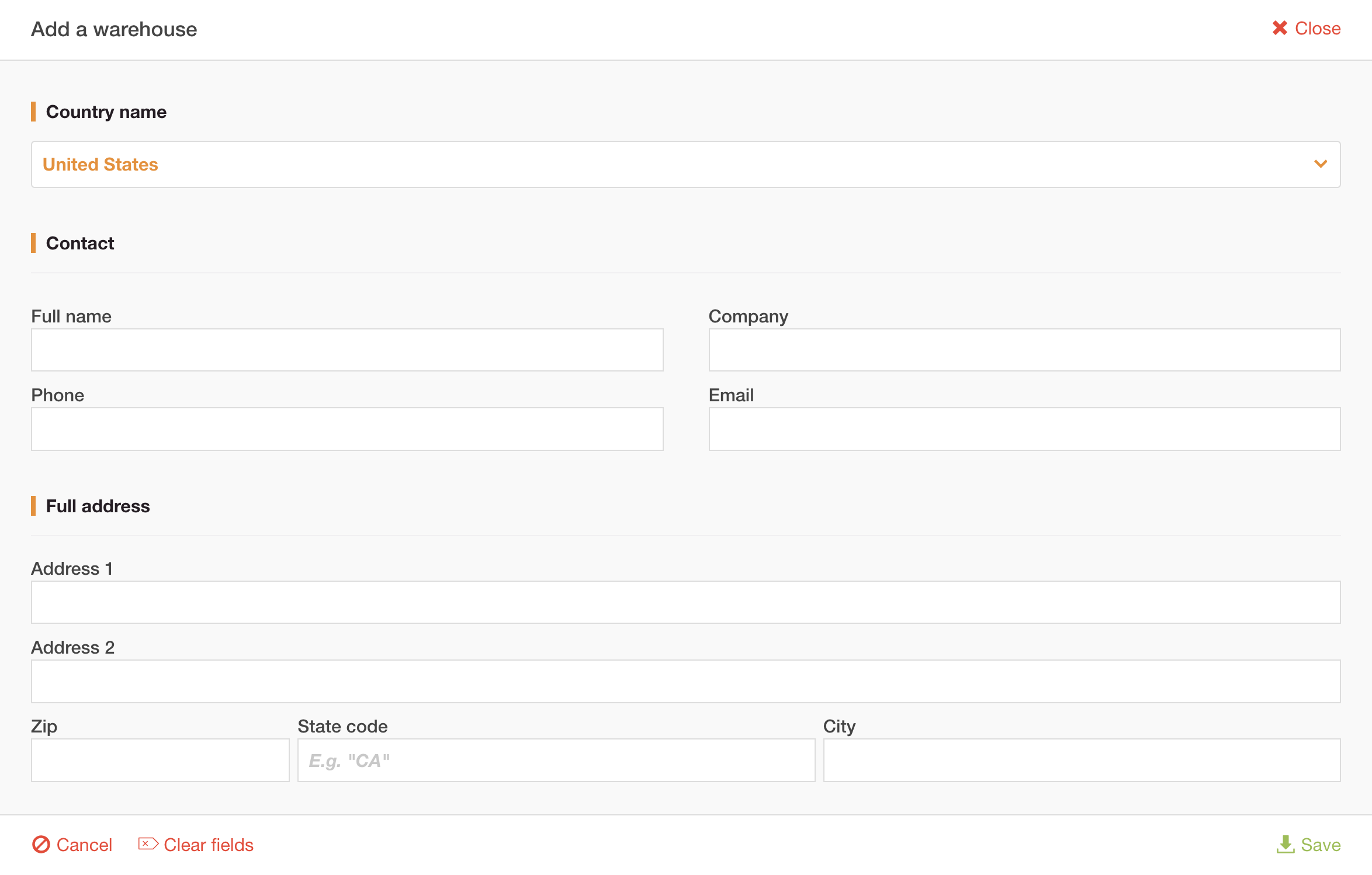 Step 2: Add your warehouse – Ship&co
